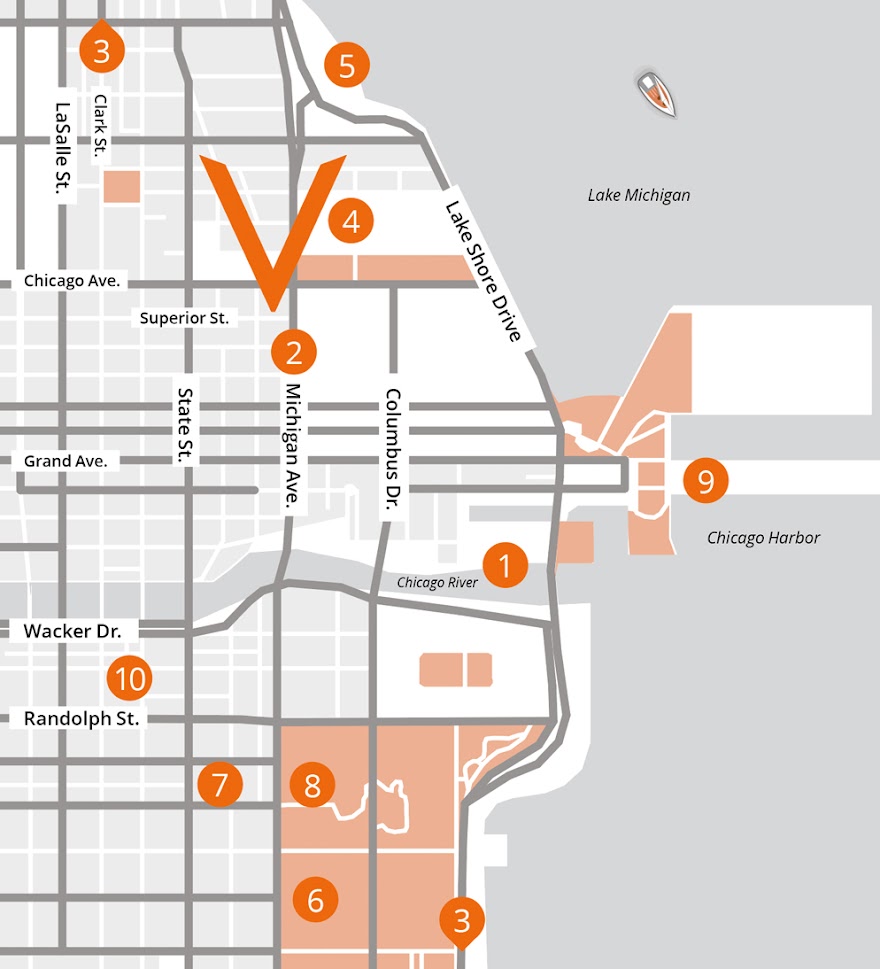 Street map of chicago loop